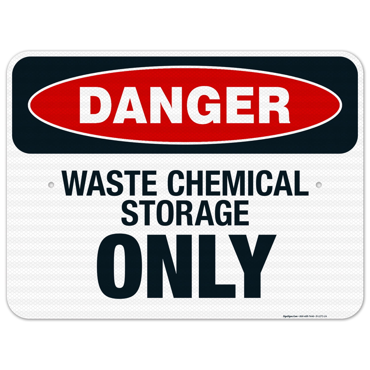 Danger Waste Chemical Storage Only Sign, OSHA Danger Sign, 18x24 ...