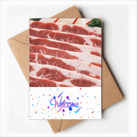 Pork Chops Meat Food Texture Welcome Back Greeting Cards Envelopes ...