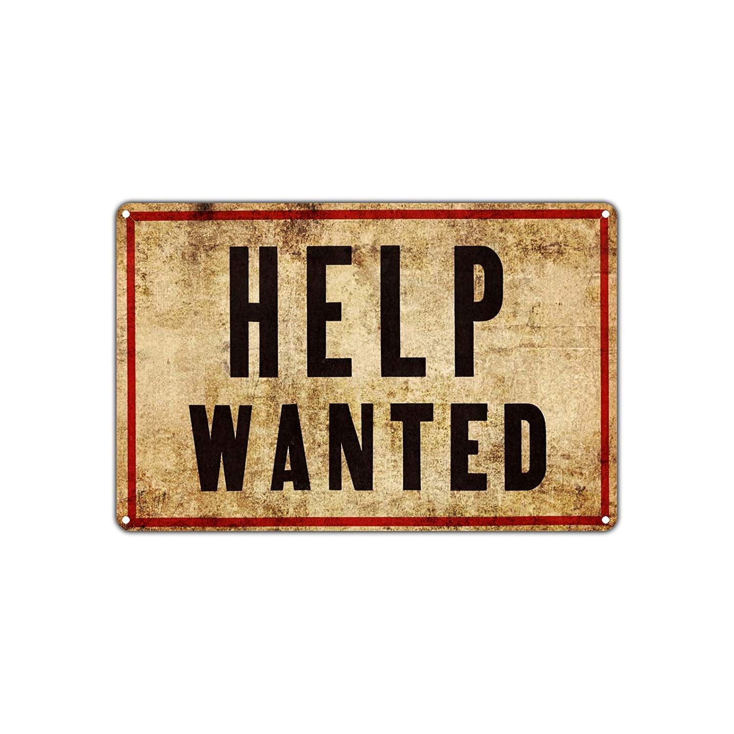 Help Wanted Employment Job Offer Vintage Retro Metal Wall Decor Art ...
