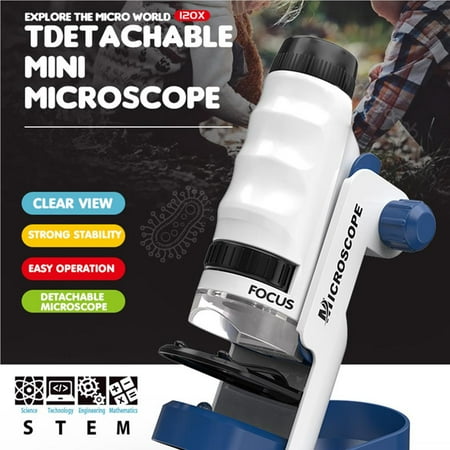 60X-120X Magnification Portable Microscope Handheld Children Magnifying ...