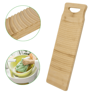Bamboo Laundry Washboard 15.7" x 7", 18mm Thick Hand Washing Scrub ...