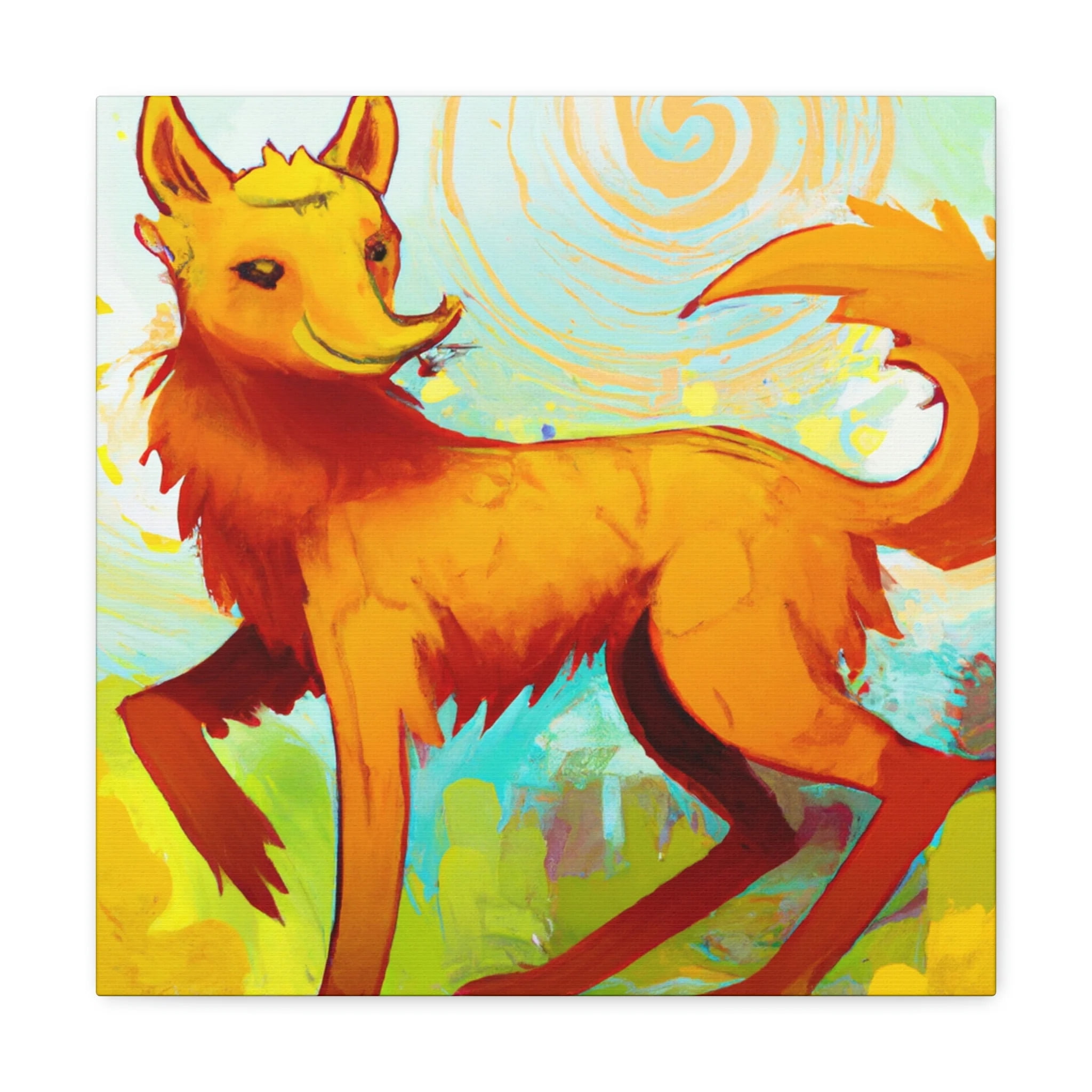 Dhole in Art Nouveau - Canvas - Walmart.com