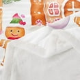 Gingerbread Man Sherpa Blanket Plush Fuzzy Cute Christmas Fleece Throw ...