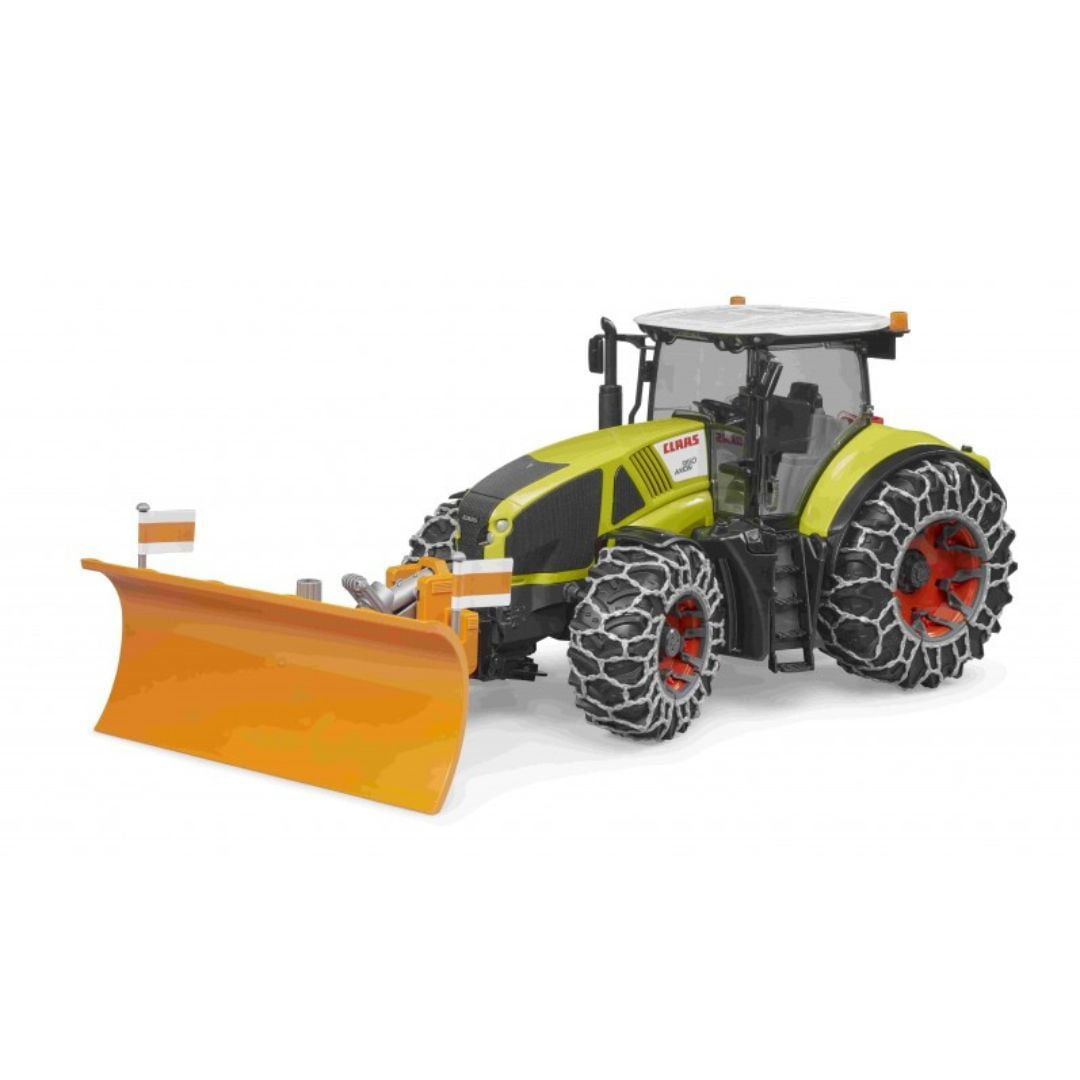 Click here for Bruder Claas Axion 950 Tractor W/ Snow Chains & Pl... prices