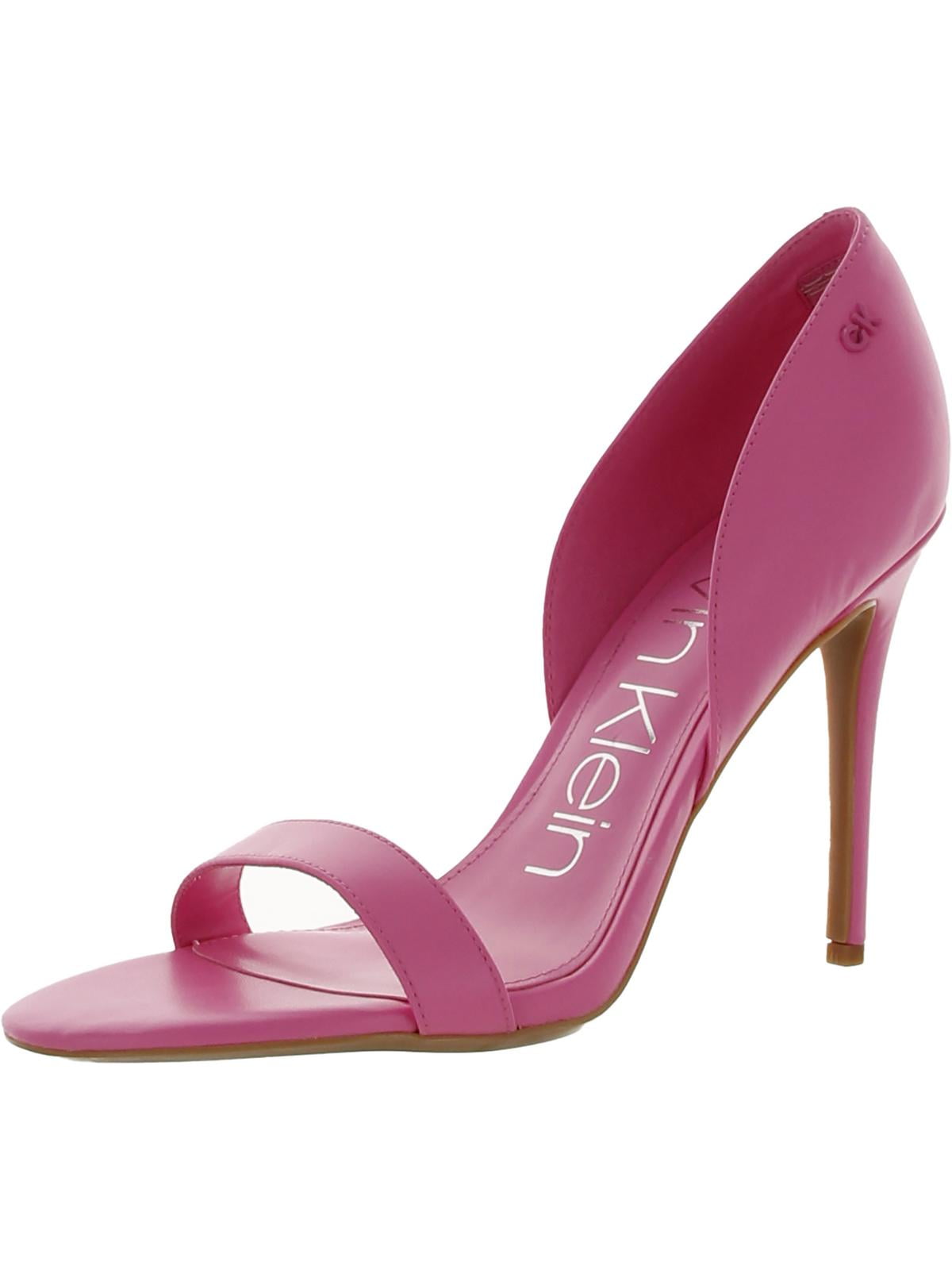 Calvin Klein Womens Metino Faux Leather Open Toe D'Orsay Heels ...