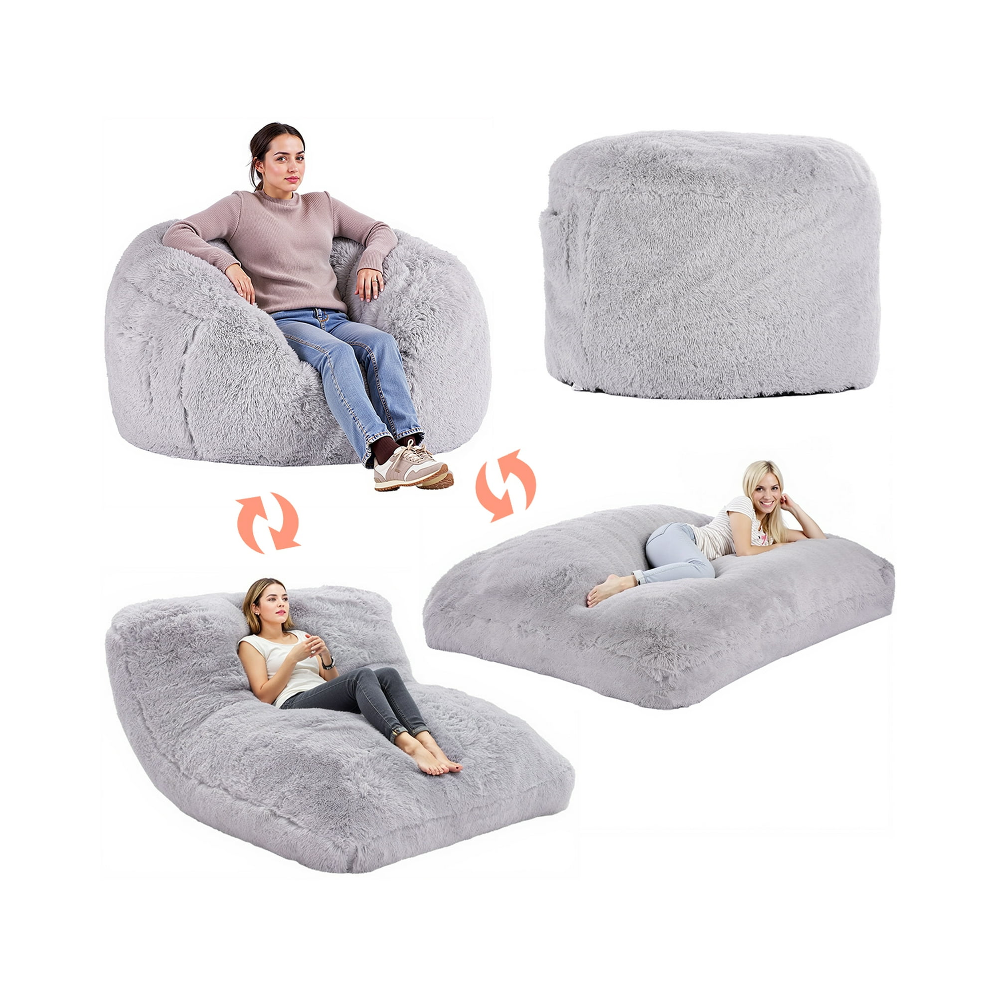 Click here for Vevor Bean Bag Bed Chair Convertible From Chair To... prices