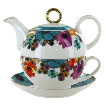 Pinky Up Addison Champagne Dots Tea for One Set - Walmart.com