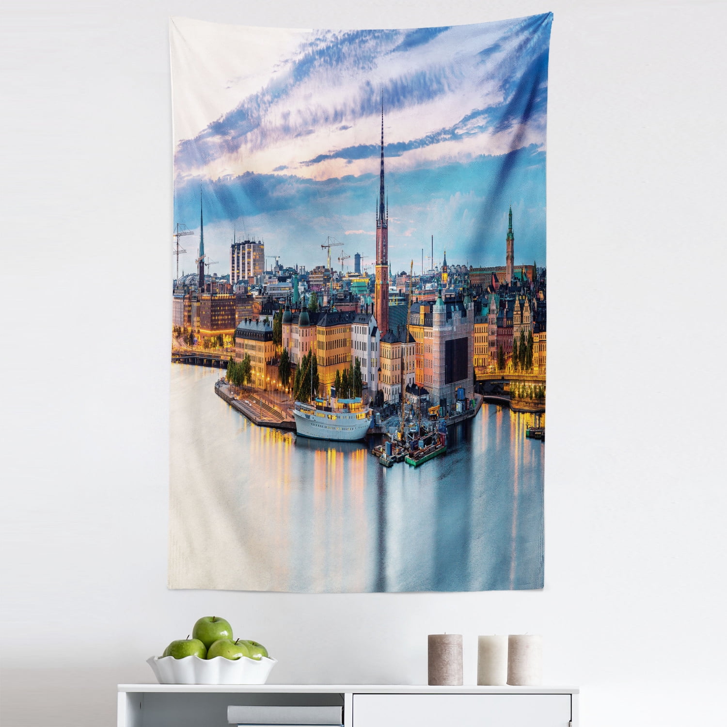 City Tapestry, Stockholm Early Morning Dusk Scenery Old Town Sweden ...