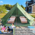 Outdoor light 300D waterproof bell tent,suitable for 4-6 family camping ...