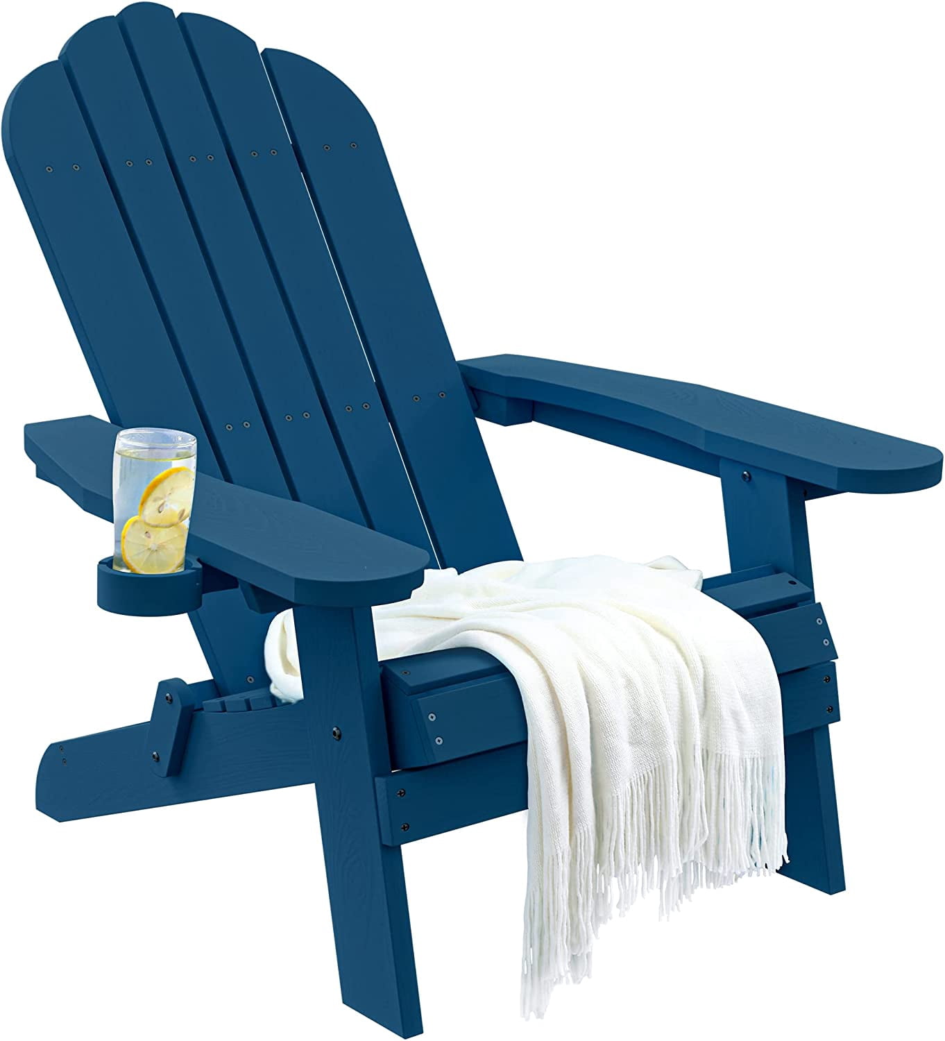 YITAHOME Folding Adirondack Chair, Heavy Duty Foldable Plastic Outdoor ...