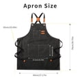 Black 2 Pack Canvas Cross Chef Apron For Cooking Kitchen BBQ Artist ...