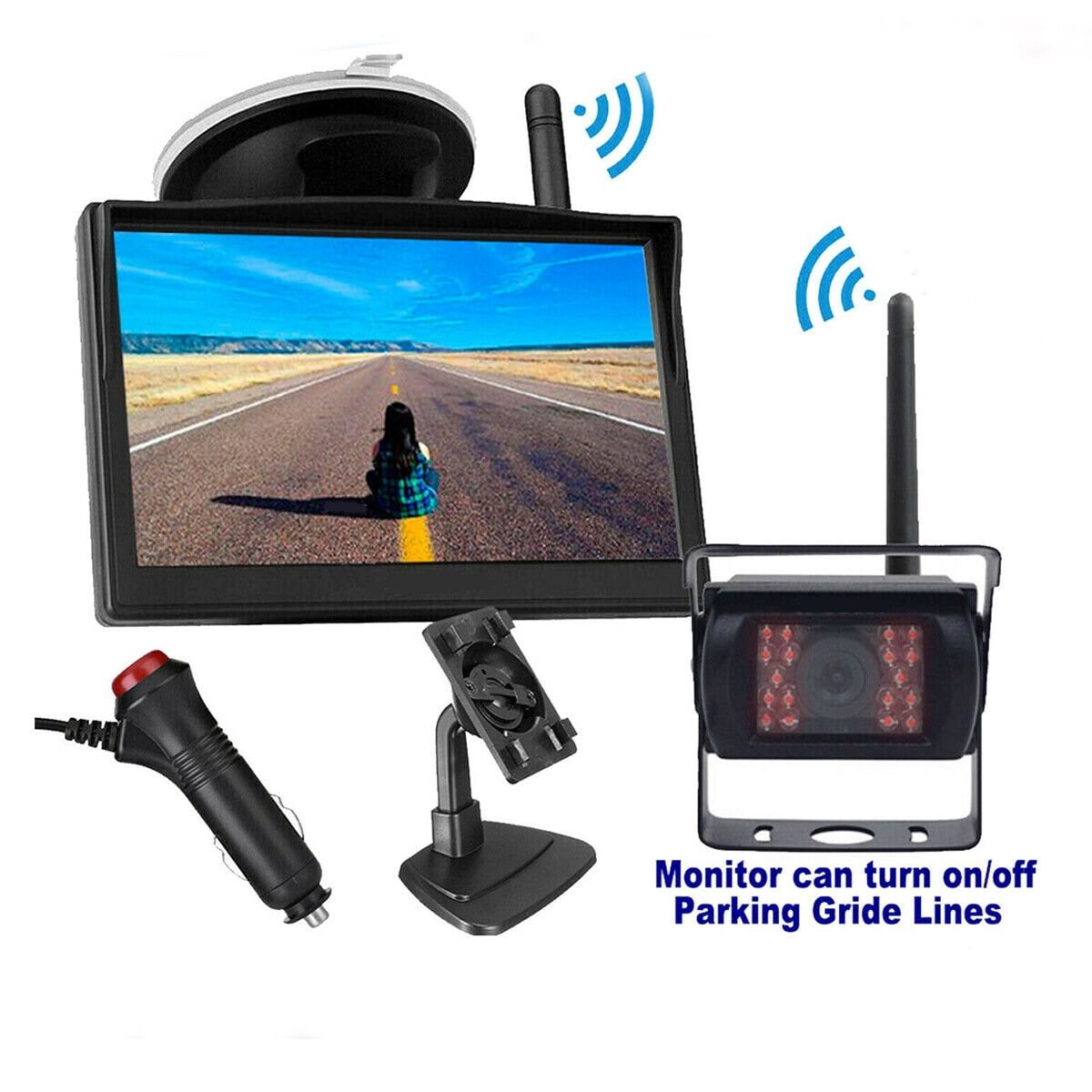 Bileeko Wireless Truck Vehicle Backup Camera & Monitor Parking ...