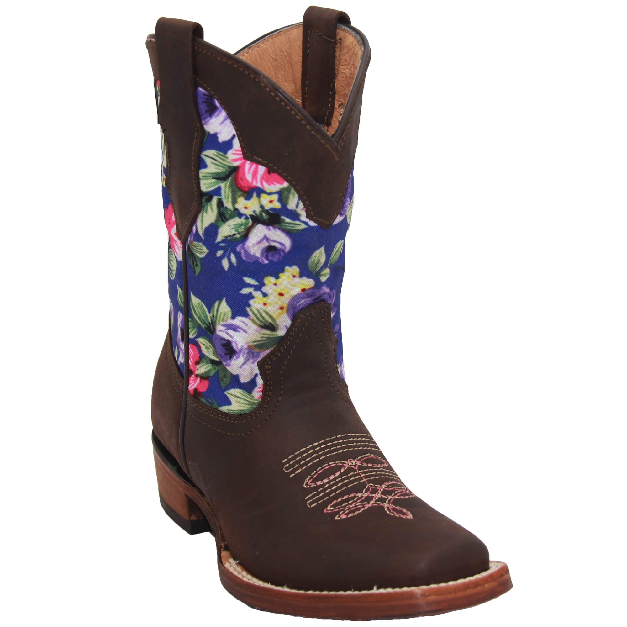 The Western Shops Kids Western Boot Girls Floral Cowboy Cowgirl Leather ...
