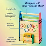 Coloring Book Caddy - Coloring Book Organizer with Crayon Storage ...