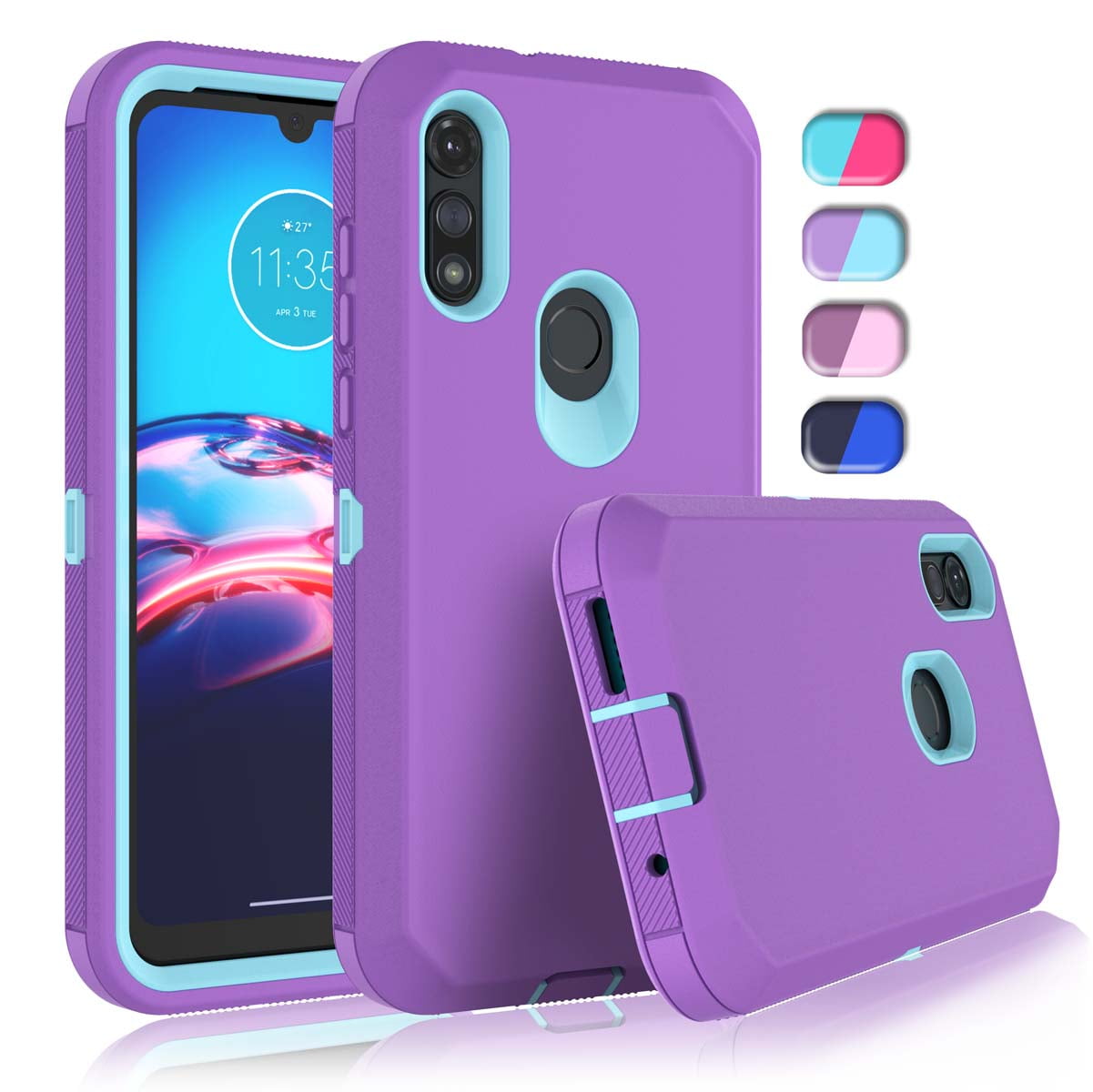 Moto E (2020) Cases, Sturdy Phone Case for Moto E7, Tekcoo Full-Body ...