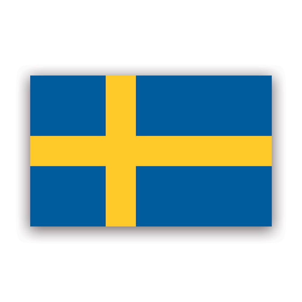 Swedish Flag Sticker Decal - Self Adhesive Vinyl - Weatherproof - Made ...