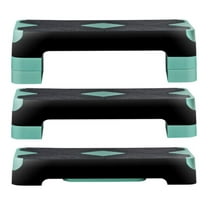 The Step Original Health Club Aerobic Step Risers in Black/Gray for Use ...