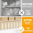 10 Pack Foldable Bed Sheet Organizers and Storage Bags for Linen Closet ...