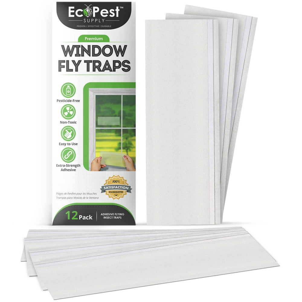 Window Fly Traps – 12 Pack | Transparent Sticky Fly Trap for Windows ...