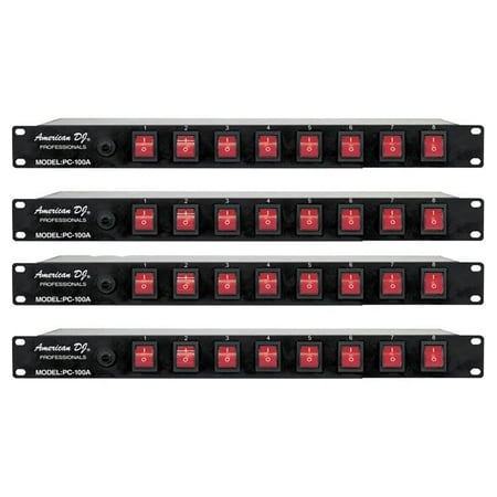 ADJ American DJ PC-100A 19 Inch Rack Light Power Distribution Center (4 ...