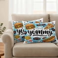 2 Pack Outdoor Waterproof Throw Pillow Covers,Cartoon Food Abstract ...