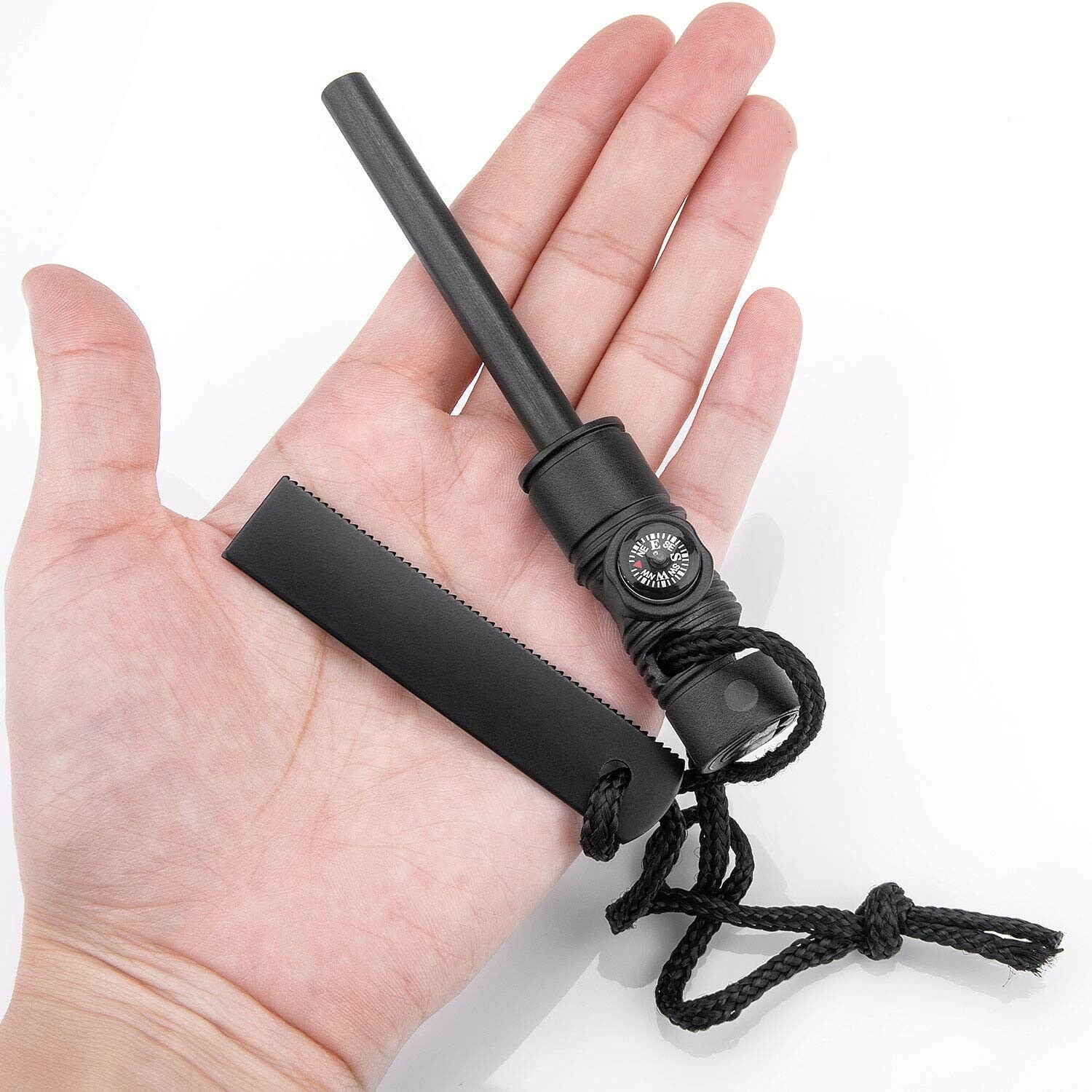 MDHAND 3-in-1 Fire Starter, 1/2 PCS Magnesium Rod Survival Fire Starter ...