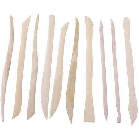 Clay Modeling Tools 10pcs, Double Ended Wooden Modeling Tools, Polymer Modeling Clay Sculpting ...