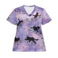Binienty Cat Music Pattern Healthcare Workwear Functional Breathable ...