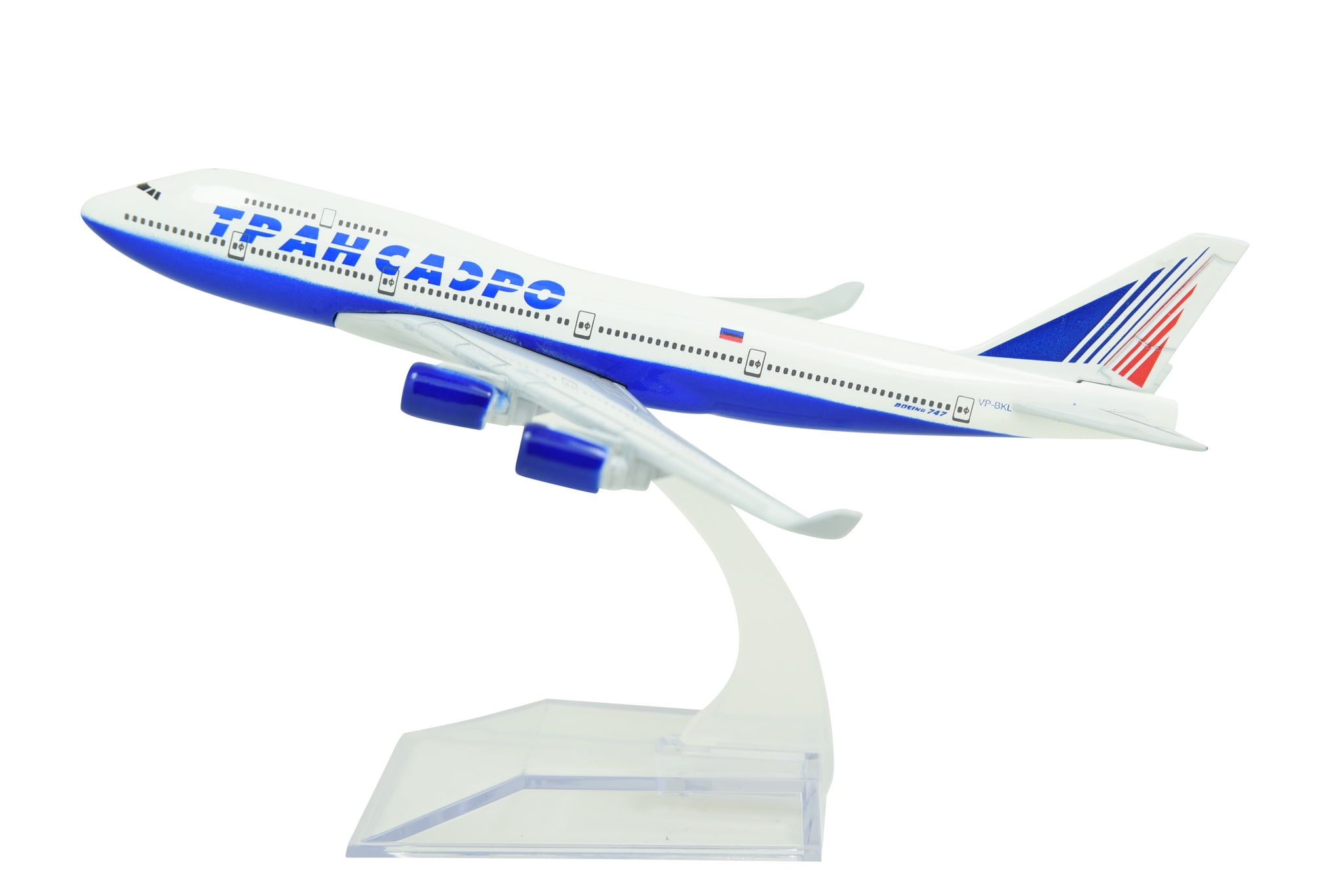 TANG DYNASTY 1:400 16cm B747-400 Transaero Airlines Metal Airplane ...