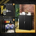 Large Metal Storage Cabinet with 2 Shelves, Locking Doors for Office ...