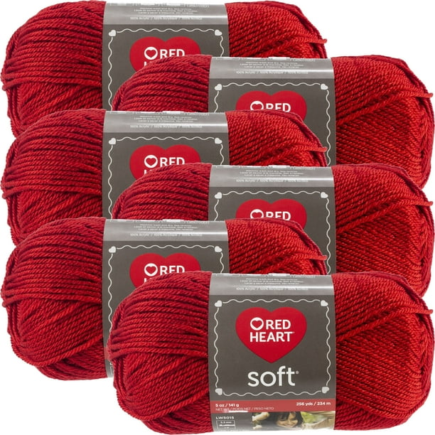 Red Heart Soft Yarn-Really Red, Multipack Of 6 - Walmart.com