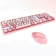 DUFDERIA Wireless Keyboard and Mouse Combo 2.4G Full-Size Retro ...