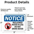 (2 Pack) Reclaimed Water In Use Do Not Sign - Walmart.com