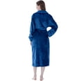 PAVILIA Plush Robe For Women, Blue Fluffy Soft Bathrobe, Lightweight ...