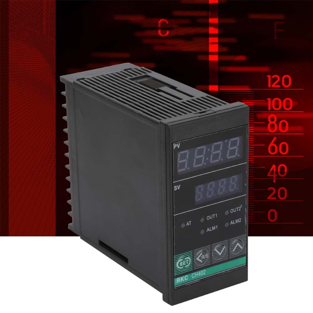 Controlador de temperatura digital CH402 Bling Bling Regulador de temperatura PID inteligente ...
