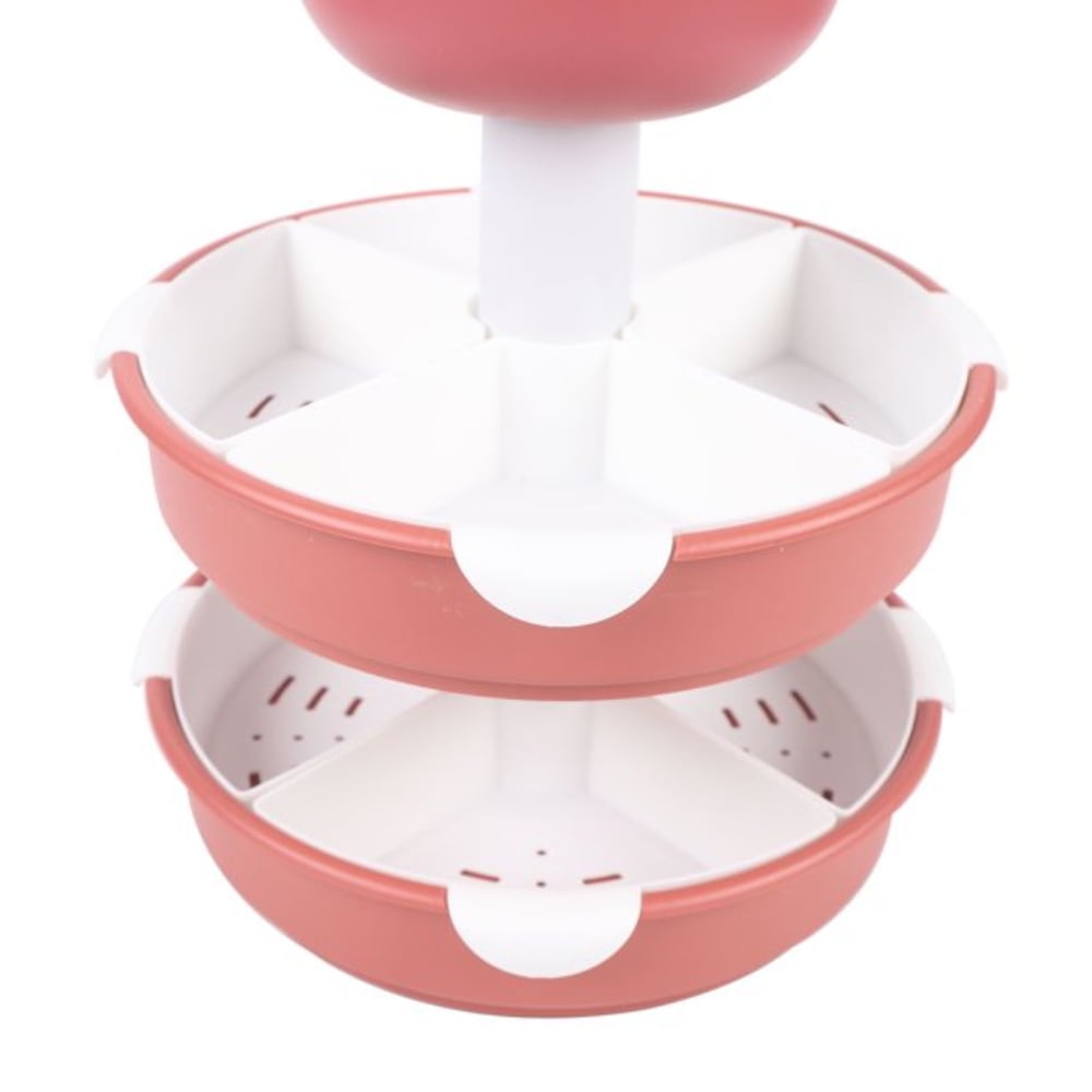3 Tier Fruit Drain Basket Countertop Hot Pot Platte Rotable Food Tray ...