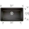 BLANCO PRECIS Super Single Undermount - Cafe Brown - Walmart.com