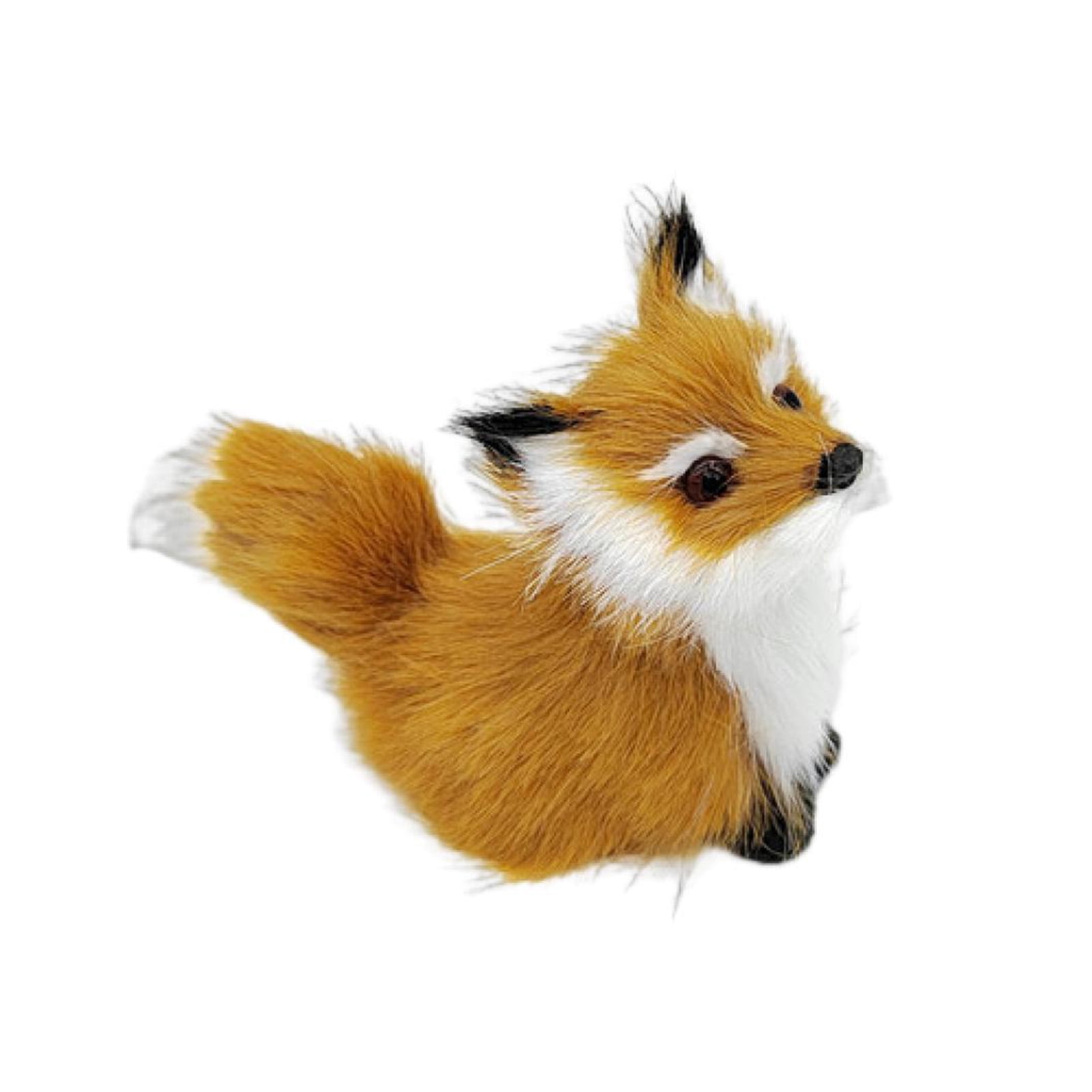 Kripyery Cute Simulation Fox Lovely Realistic Mini Animal Figure Plush ...
