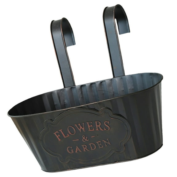 12 Railing Planter for Outdoor - 4 Inch Small Balcony Flower Pots with ...