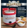 Nostalgia Game Day 4-Qt Slow Cooker Portable Crock Pot with Lid & Ladle ...