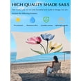 Colorful Tulips Sun Shade Sail 6.5'X10' Abstract Flowers UV Block ...