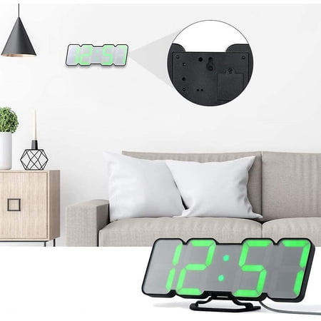 Alarm Clock Digital Rgb Led Clock 3d Wall Clock Color Variable With ...