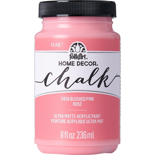 FolkArt Home Décor Chalk Acrylic Craft Paint, Blushed Pink, Ultra Matte ...