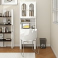 Fold-Out Convertible Writing Table, Desk Cabinet with shelf and drawer ...
