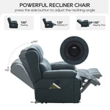LVUYOYO Electric Power Recliner Chair, Reclining Chair with Heat and ...