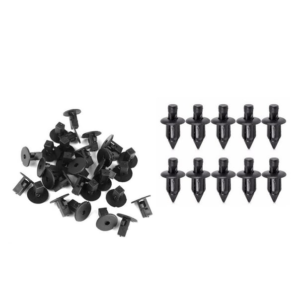 New 50 Pieces Rivet Clip Retainers Nylon + 30 Pieces Rivet Fastener ...