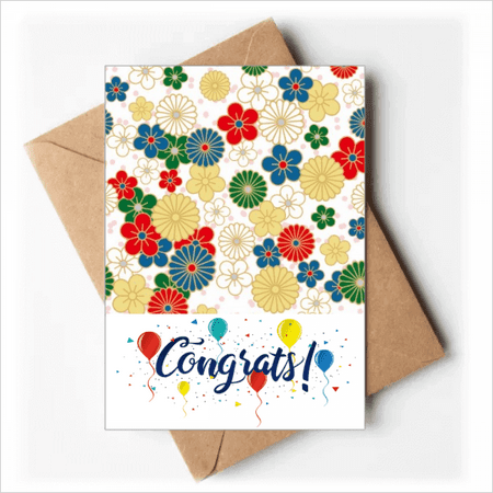 Flowers Ukiyo-e Repeat Japan Wedding Cards Congratulations Greeting ...