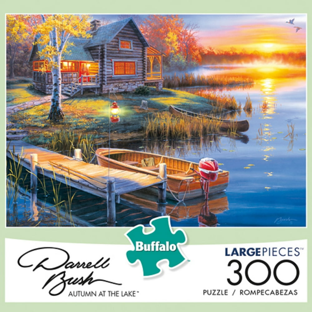 Buffalo Games Darrell Bush Autumn at the Lake 300 Large Piece Jigsaw ...