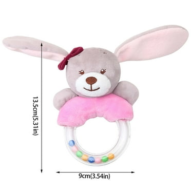 Ingenuity Premium Soft Plush Ring Rattle - Van the Elephant, Ages ...