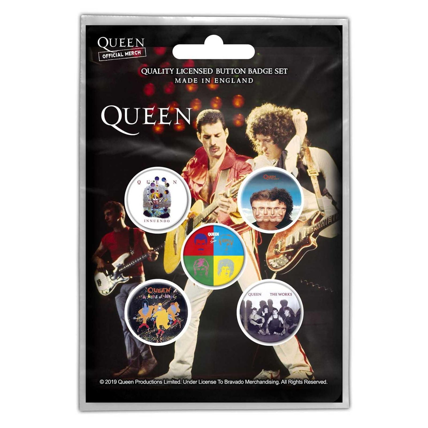 Click here for Queen Albums Badge Set (Pack Of 5) One Size prices